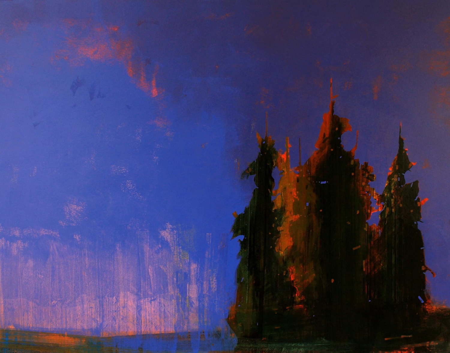 Abstract paintings by contemporary British artist, Mark Godwin